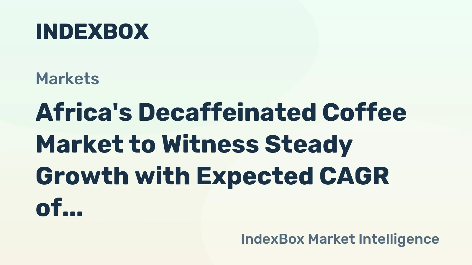 Africa's Decaffeinated Coffee Market to Witness Steady Growth with Expected CAGR of +1.8% from 2024 to 2035