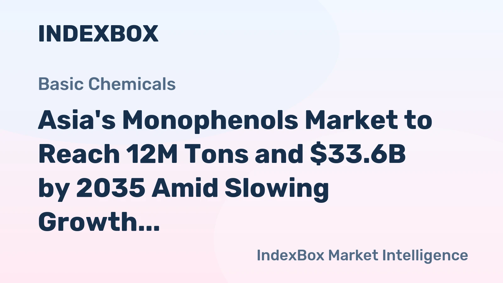 Asia's Monophenols Market to Reach 12M Tons and $33.6B by 2035 Amid Slowing Growth