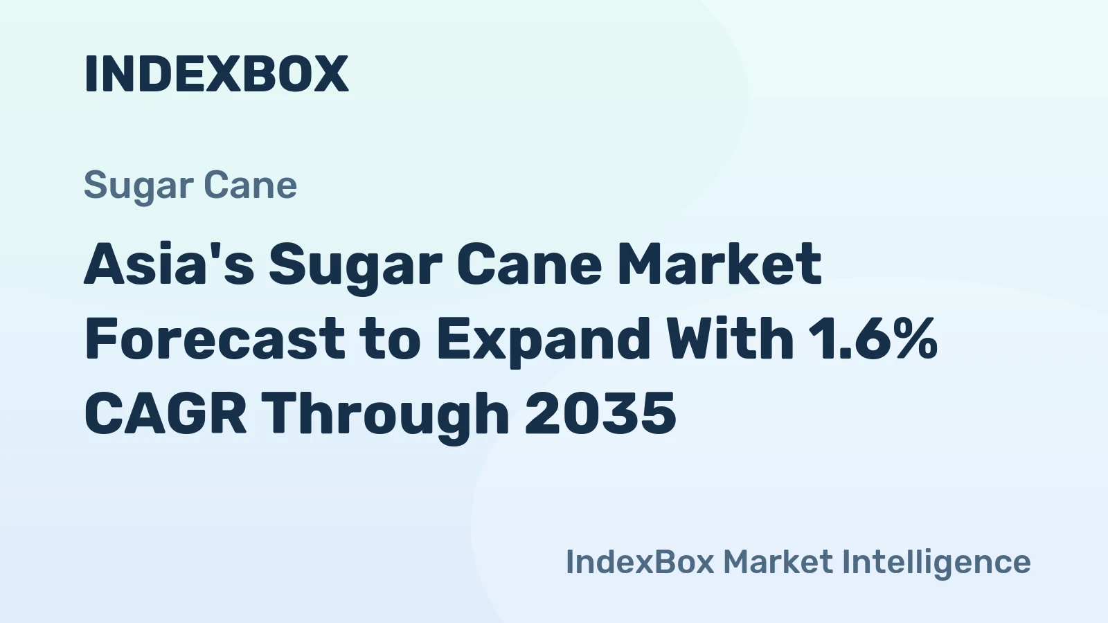 Asia's Sugar Cane Market Forecast to Expand With 1.6% CAGR Through 2035