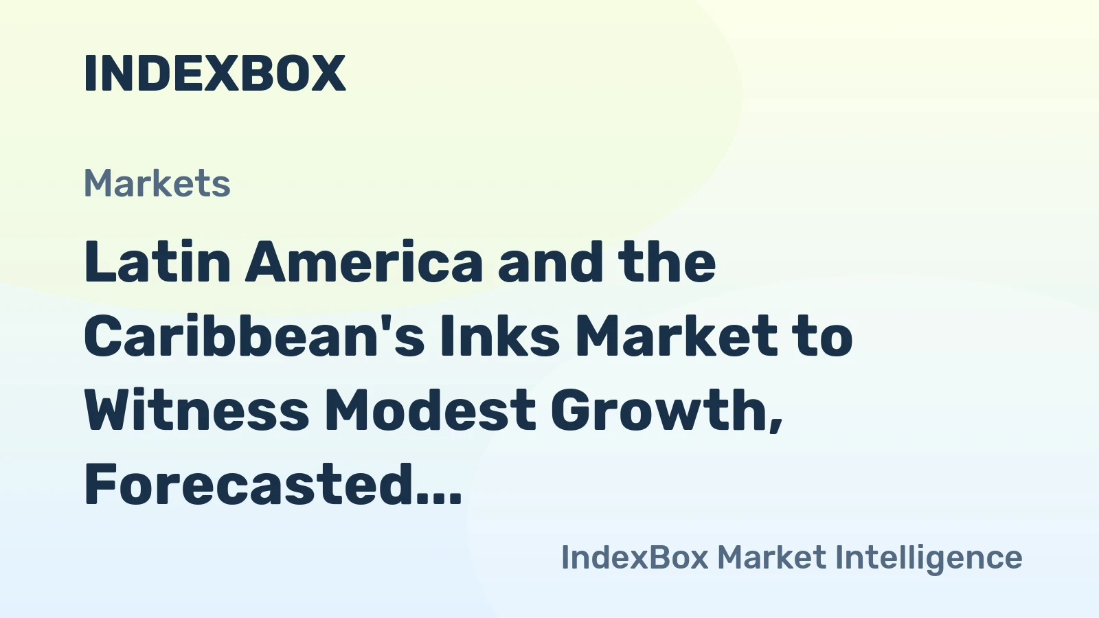 Latin America and the Caribbean's Inks Market to Witness Modest Growth, Forecasted CAGR of +0.9% from 2024 to 2035