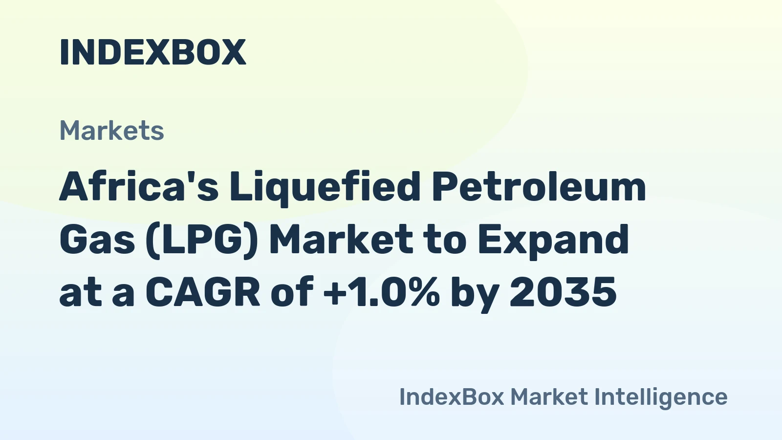 Africa's Liquefied Petroleum Gas (LPG) Market to Expand at a CAGR of +1.0% by 2035