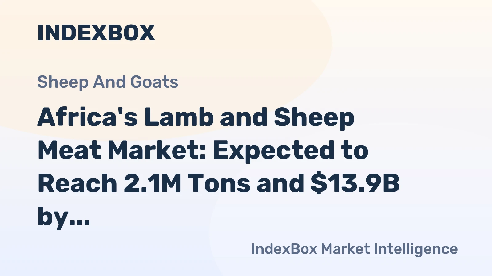 Africa's Lamb and Sheep Meat Market: Expected to Reach 2.1M Tons and $13.9B by 2035