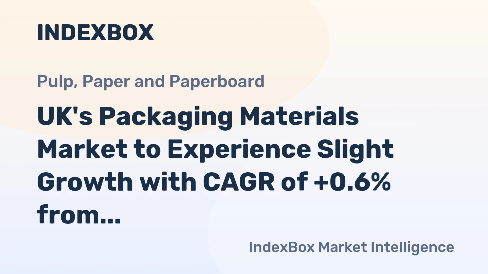 UK's Packaging Materials Market to Experience Slight Growth with CAGR of +0.6% from 2024-2035