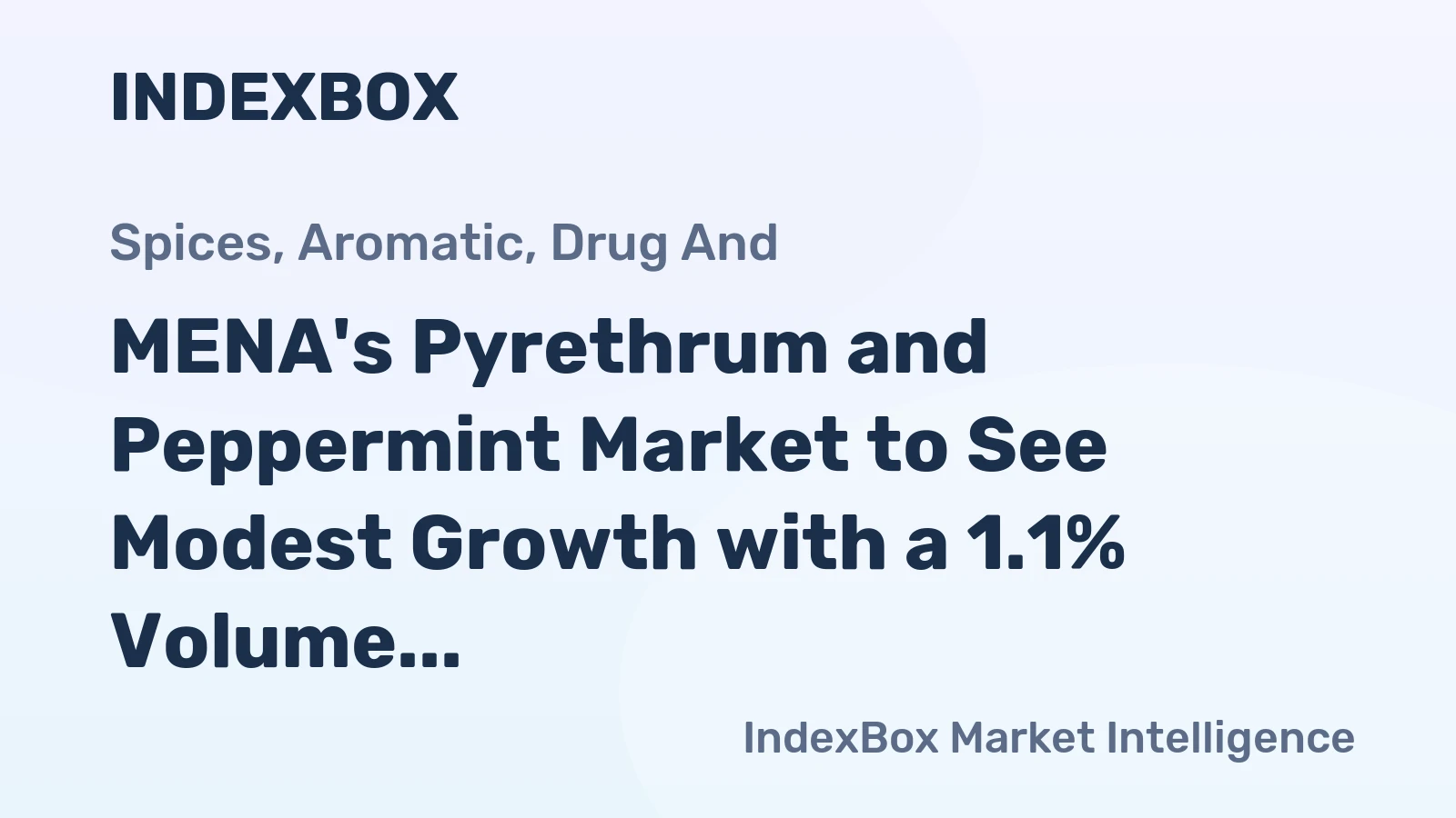 MENA's Pyrethrum and Peppermint Market to See Modest Growth with a 1.1% Volume CAGR