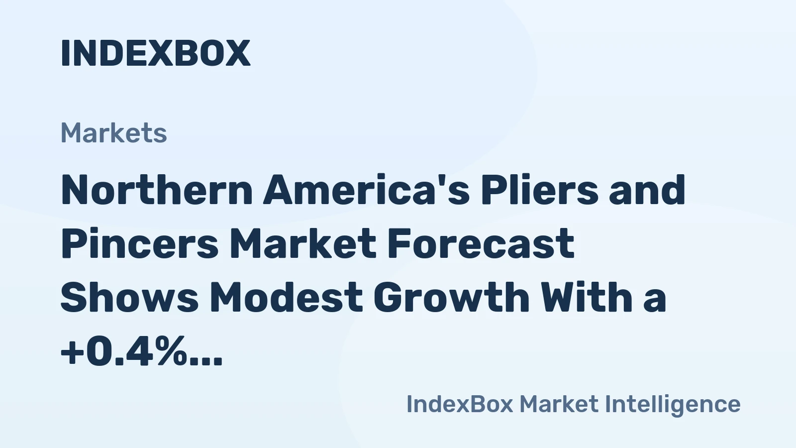 Northern America's Pliers and Pincers Market Forecast Shows Modest Growth With a +0.4% Volume CAGR