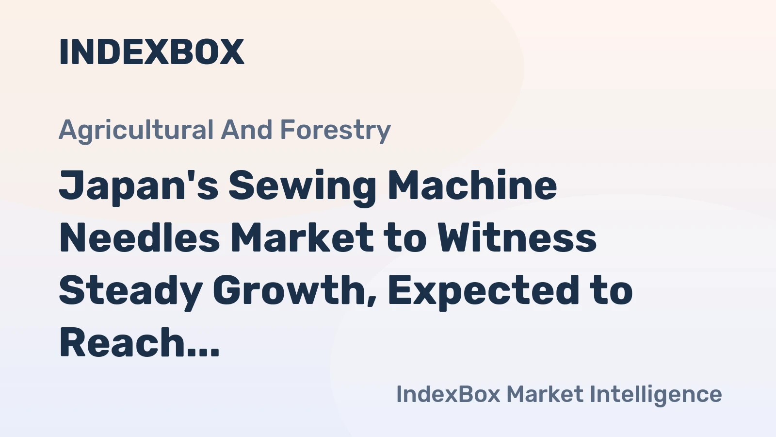 Japan's Sewing Machine Needles Market to Witness Steady Growth, Expected to Reach 379K Units by 2035
