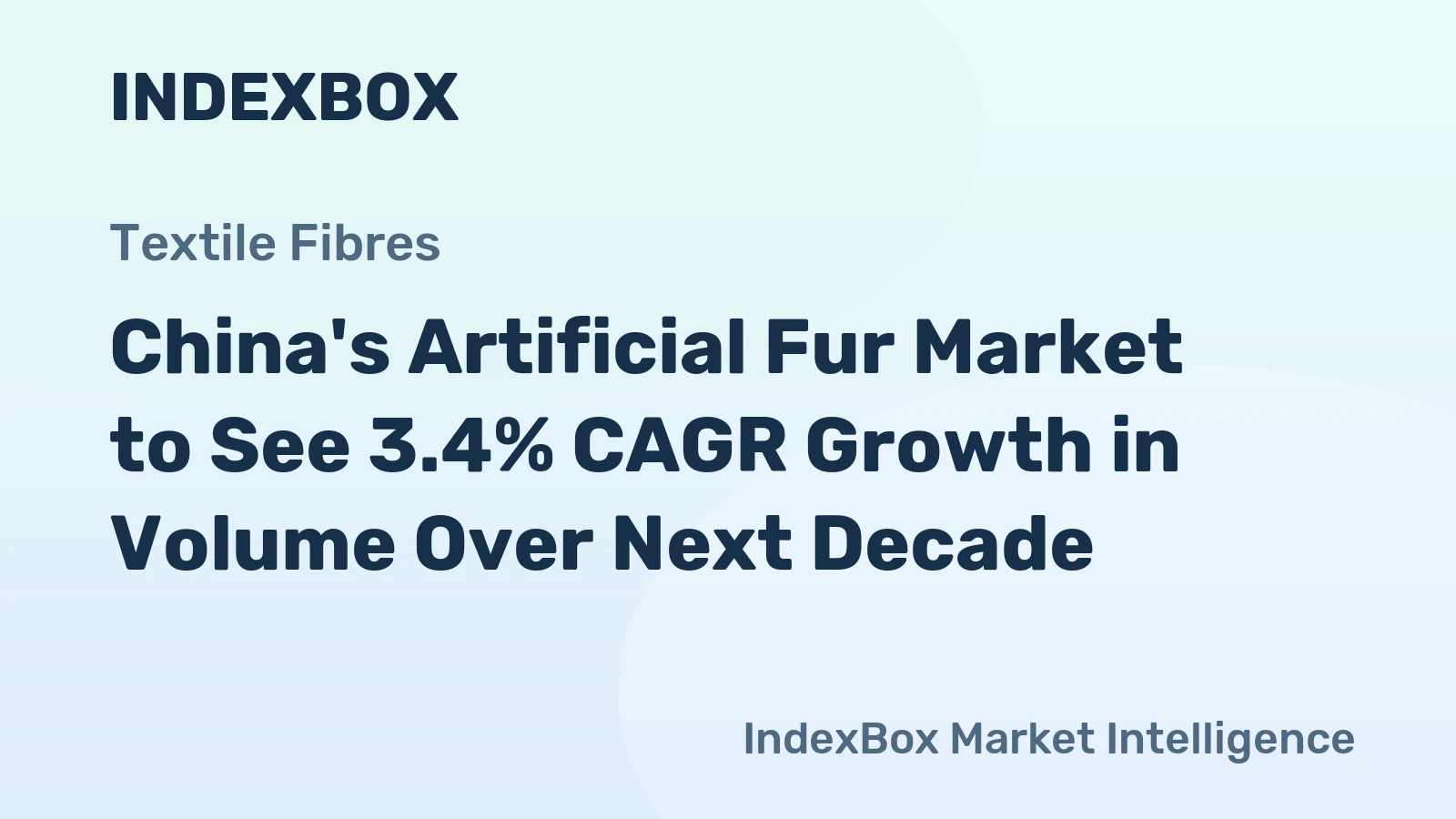 China's Artificial Fur Market to See 3.4% CAGR Growth in Volume Over Next Decade
