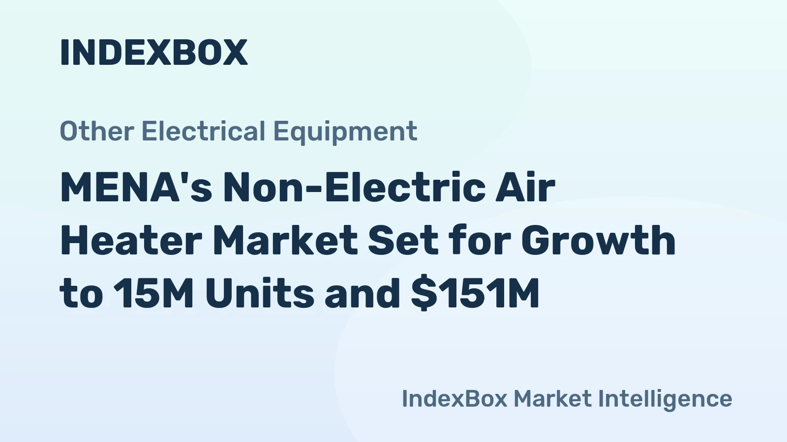 MENA's Non-Electric Air Heater Market Set for Growth to 15M Units and $151M