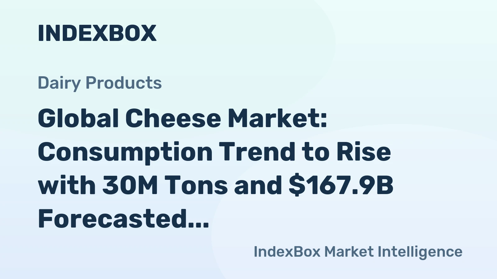 Global Cheese Market: Consumption Trend to Rise with 30M Tons and $167.9B Forecasted by 2035