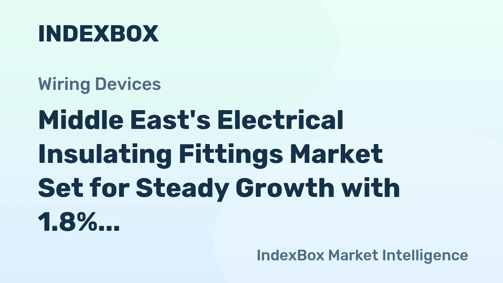 Middle East's Electrical Insulating Fittings Market Set for Steady Growth with 1.8% CAGR Through 2035