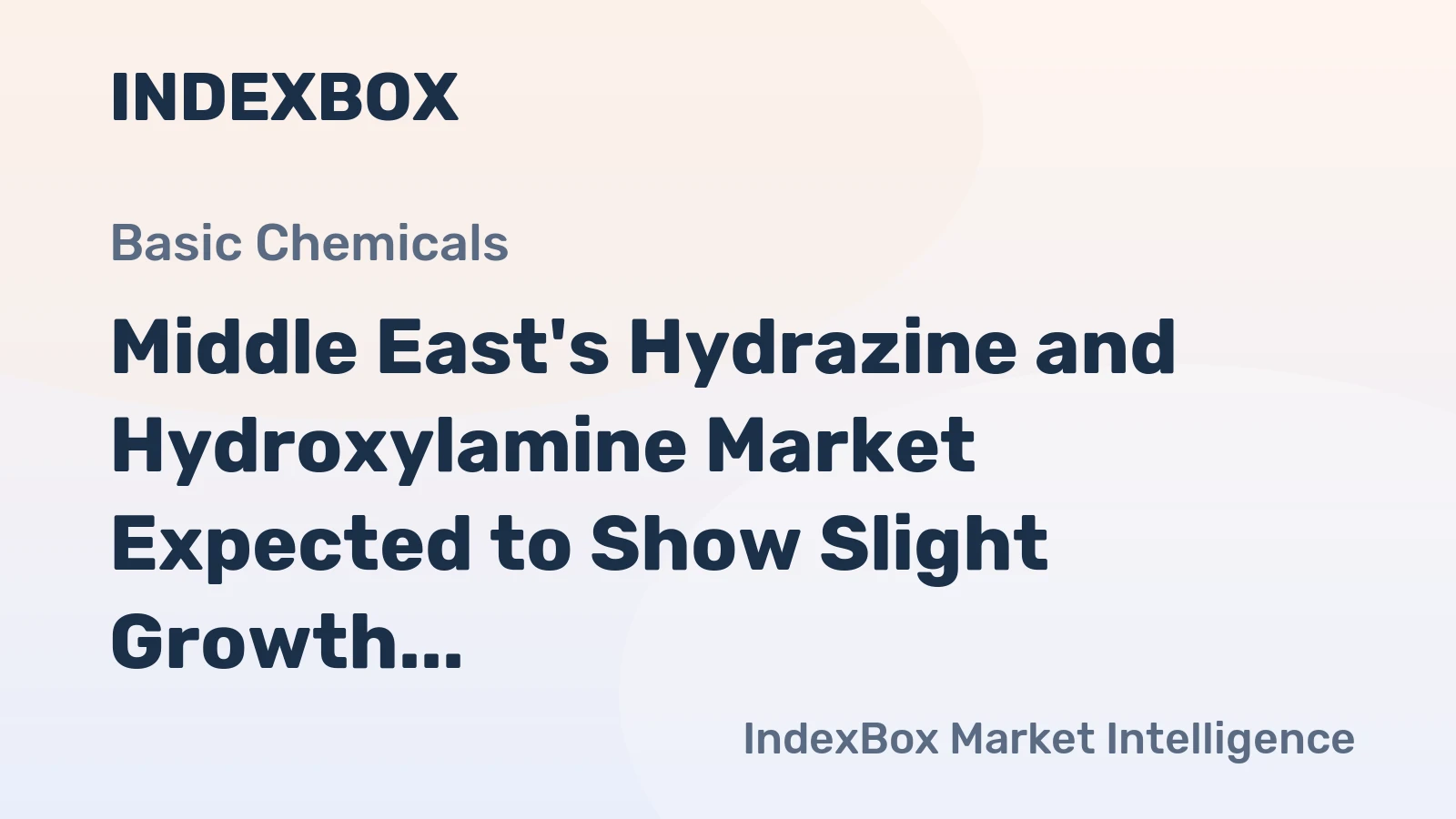 Middle East's Hydrazine and Hydroxylamine Market Expected to Show Slight Growth with +0.5% CAGR from 2024 to 2035
