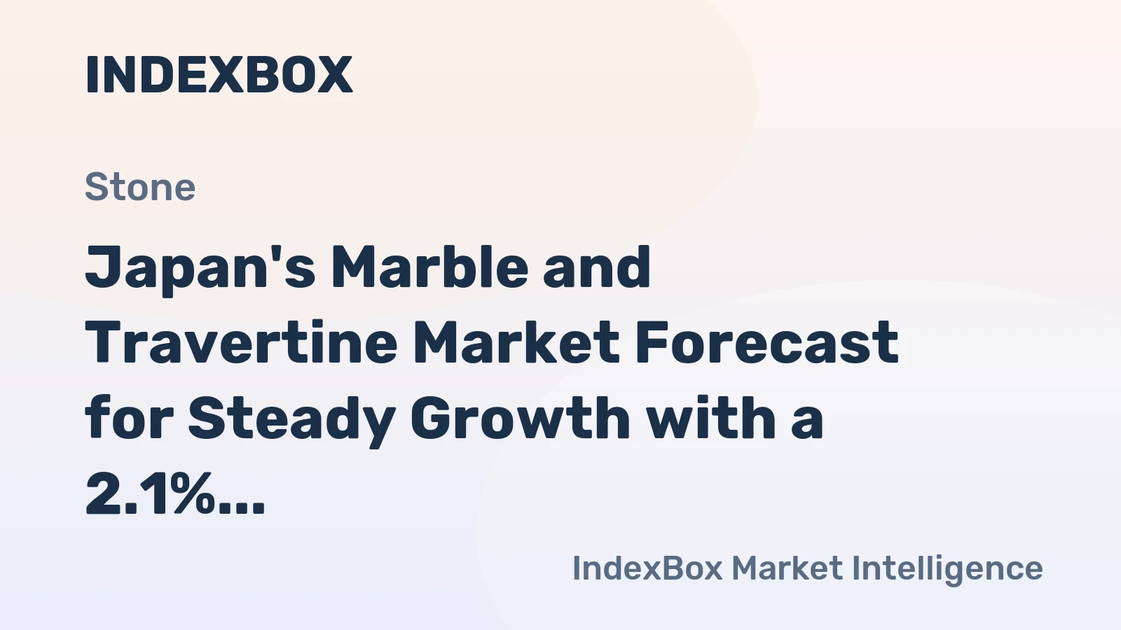 Japan's Marble and Travertine Market Forecast for Steady Growth with a 2.1% CAGR