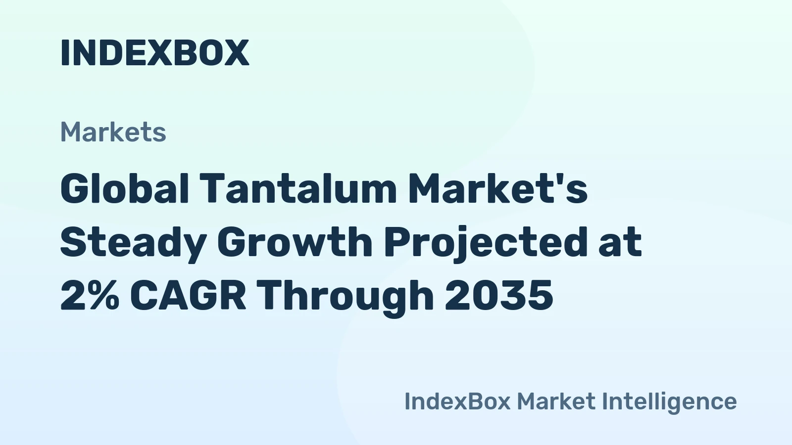 Global Tantalum Market's Steady Growth Projected at 2% CAGR Through 2035
