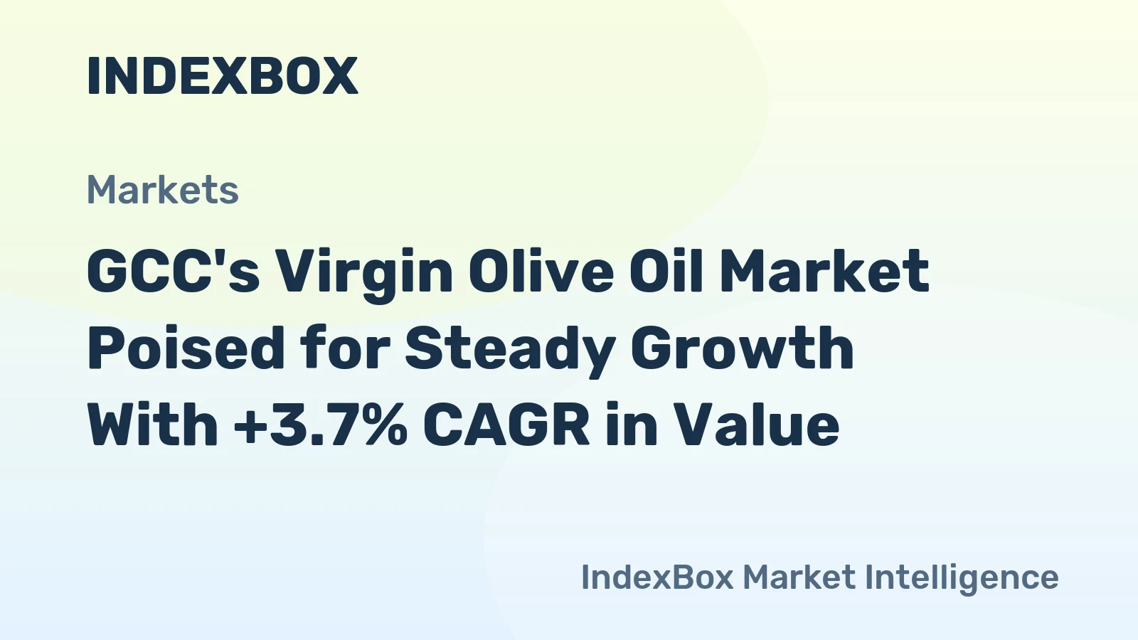 GCC's Virgin Olive Oil Market Poised for Steady Growth With +3.7% CAGR in Value