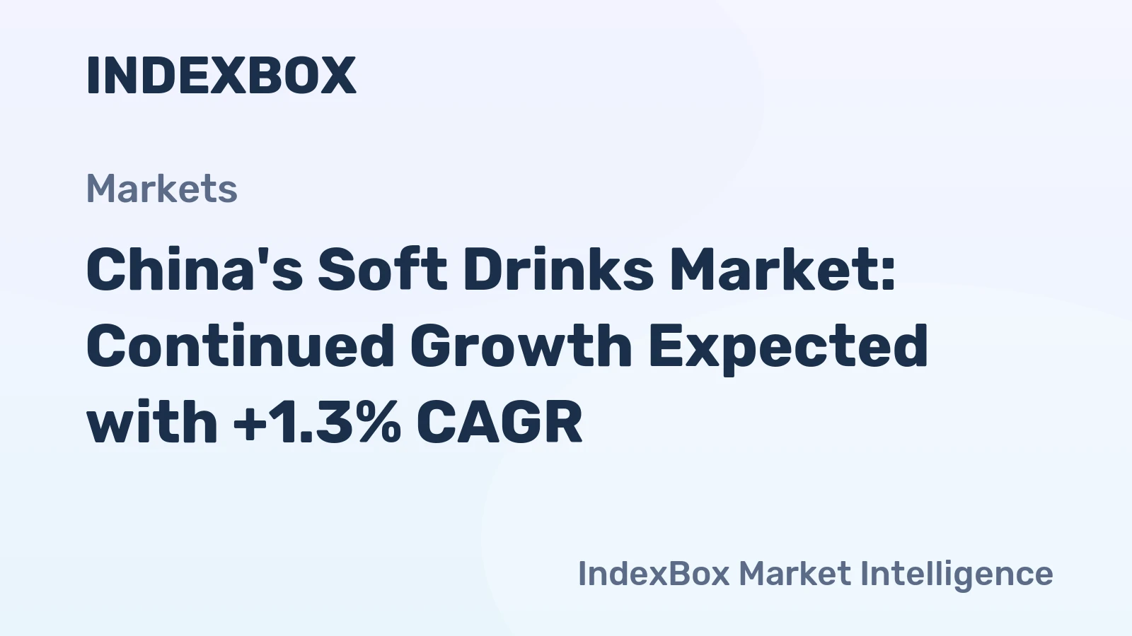 China's Soft Drinks Market: Continued Growth Expected with +1.3% CAGR