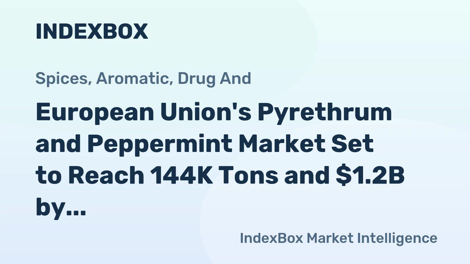 European Union's Pyrethrum and Peppermint Market Set to Reach 144K Tons and $1.2B by 2035