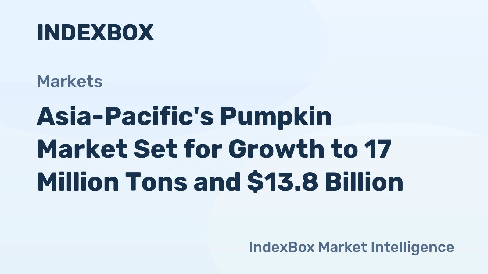 Asia-Pacific's Pumpkin Market Set for Growth to 17 Million Tons and $13.8 Billion