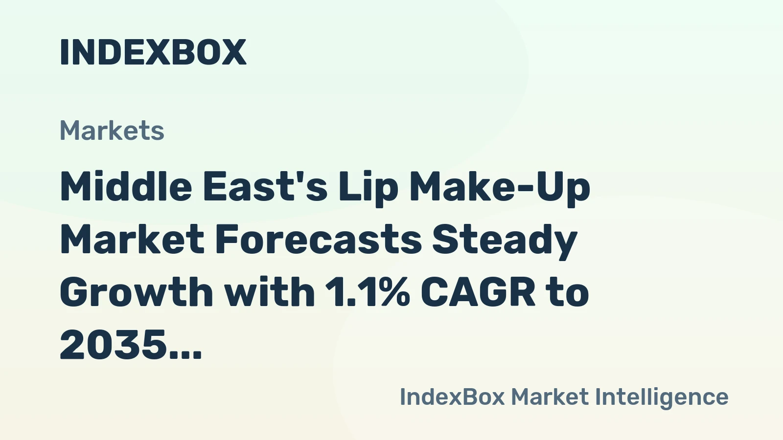 Middle East's Lip Make-Up Market Forecasts Steady Growth with 1.1% CAGR to 2035