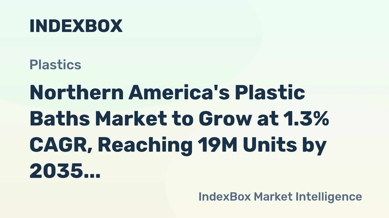 Northern America's Plastic Baths Market to Grow at 1.3% CAGR, Reaching 19M Units by 2035