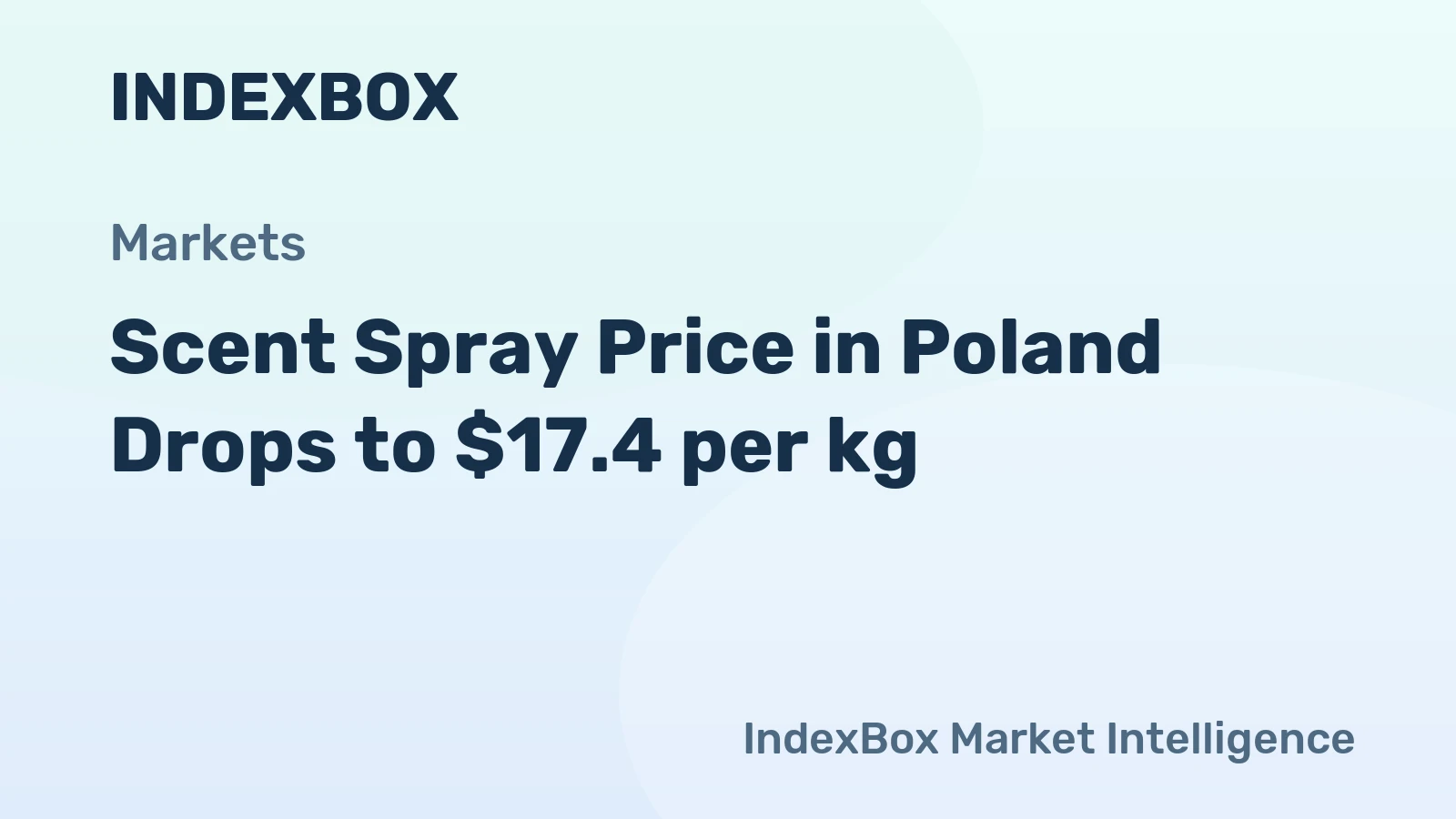 Scent Spray Price in Poland Drops to $17.4 per kg