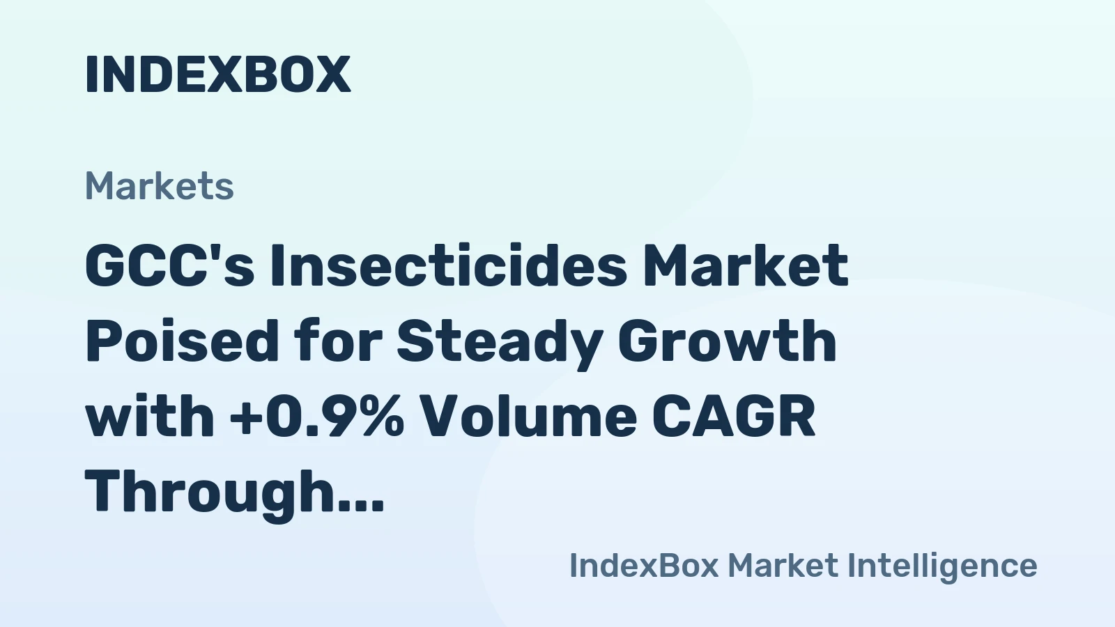 GCC's Insecticides Market Poised for Steady Growth with +0.9% Volume CAGR Through 2035