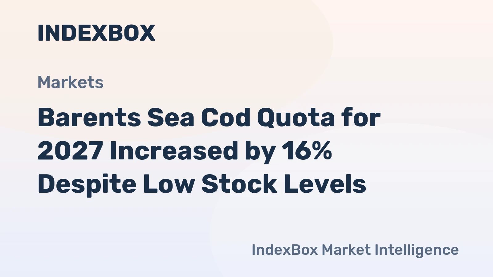 Barents Sea Cod Quota for 2027 Increased by 16% Despite Low Stock Levels