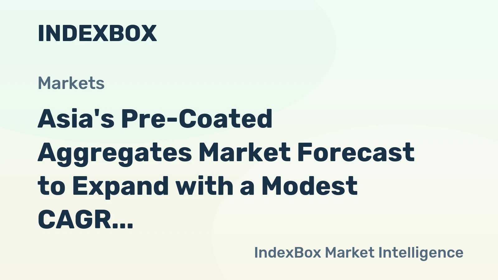 Asia's Pre-Coated Aggregates Market Forecast to Expand with a Modest CAGR of +0.6% Through 2035