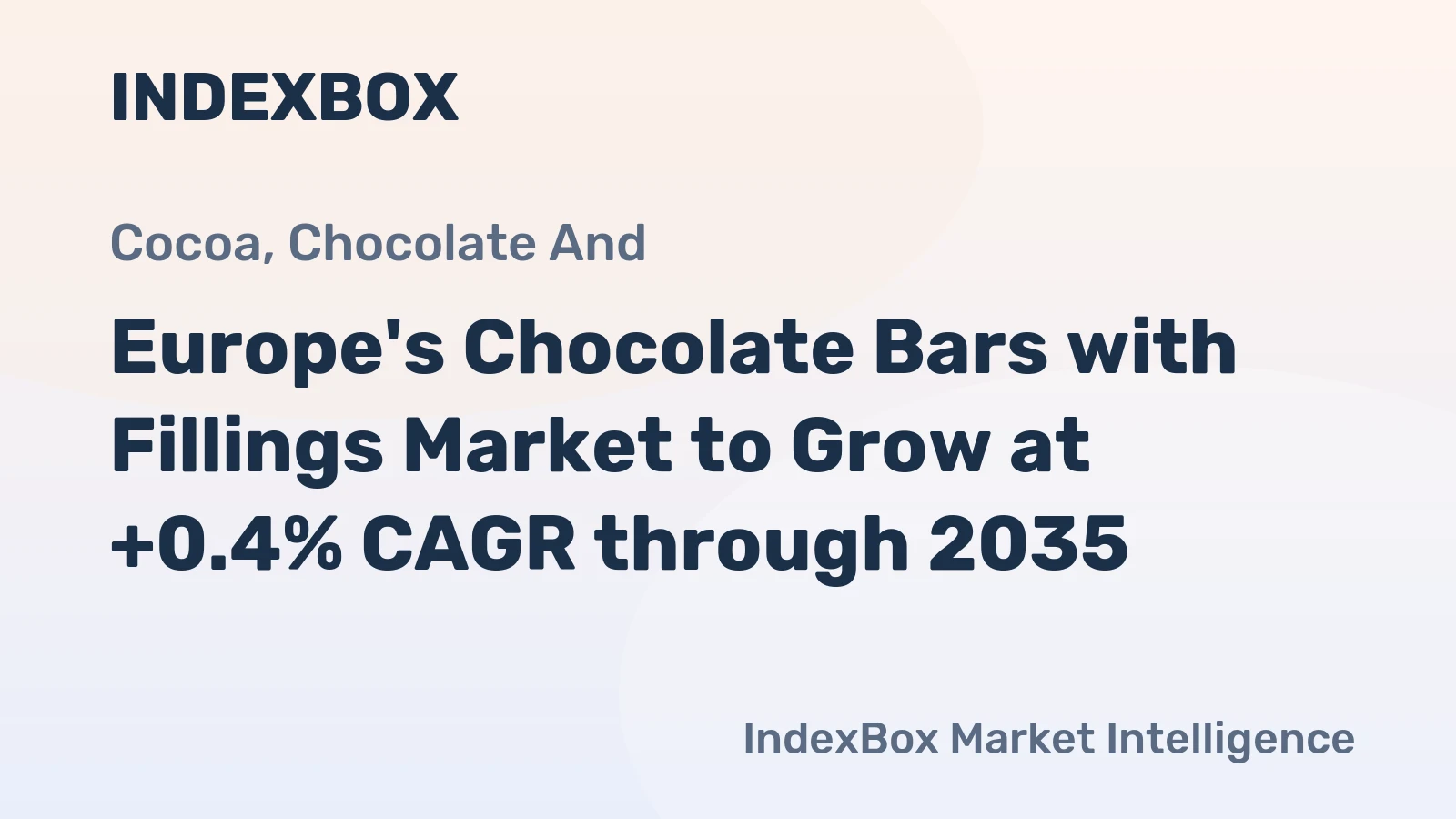 Europe's Chocolate Bars with Fillings Market to Grow at +0.4% CAGR through 2035
