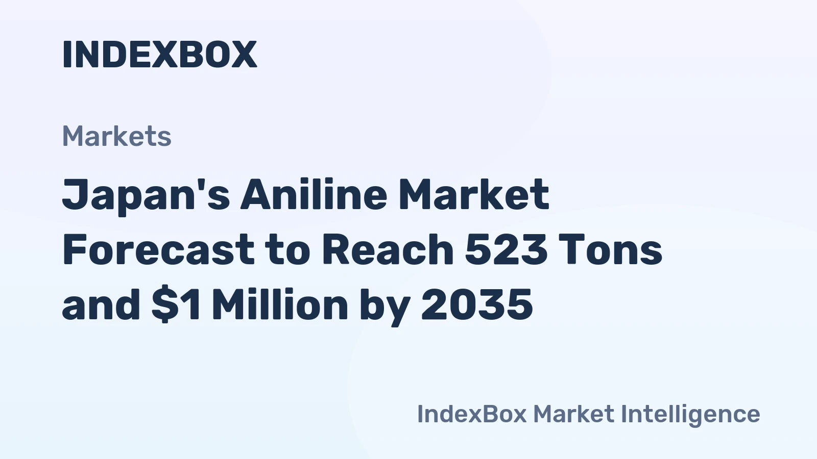 Japan's Aniline Market Forecast to Reach 523 Tons and $1 Million by 2035