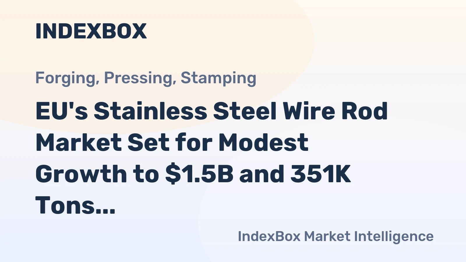 EU's Stainless Steel Wire Rod Market Set for Modest Growth to $1.5B and 351K Tons by 2035