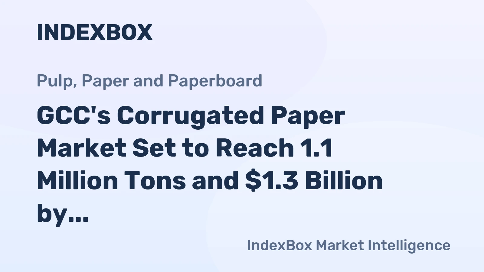 GCC's Corrugated Paper Market Set to Reach 1.1 Million Tons and $1.3 Billion by 2035