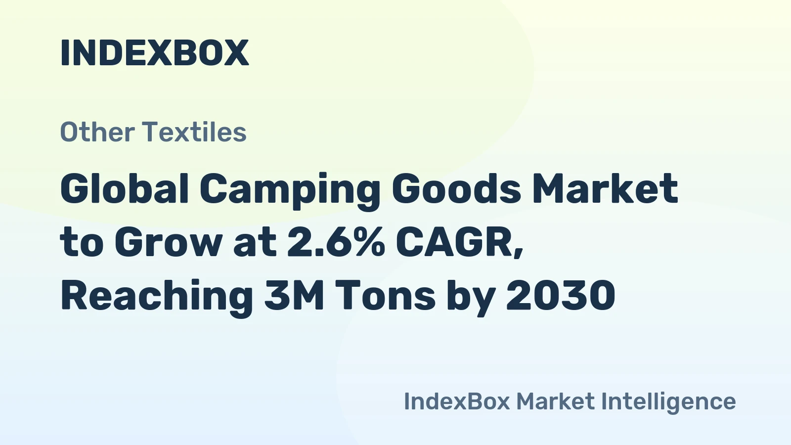 Global Camping Goods Market to Grow at 2.6% CAGR, Reaching 3M Tons by 2030