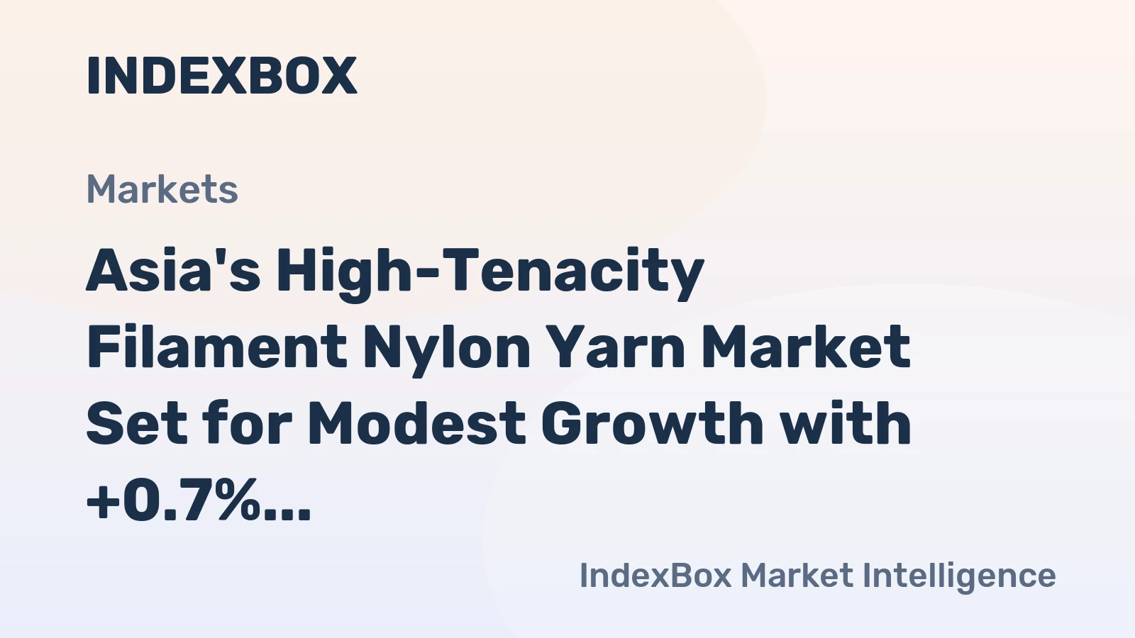 Asia's High-Tenacity Filament Nylon Yarn Market Set for Modest Growth with +0.7% CAGR Through 2035