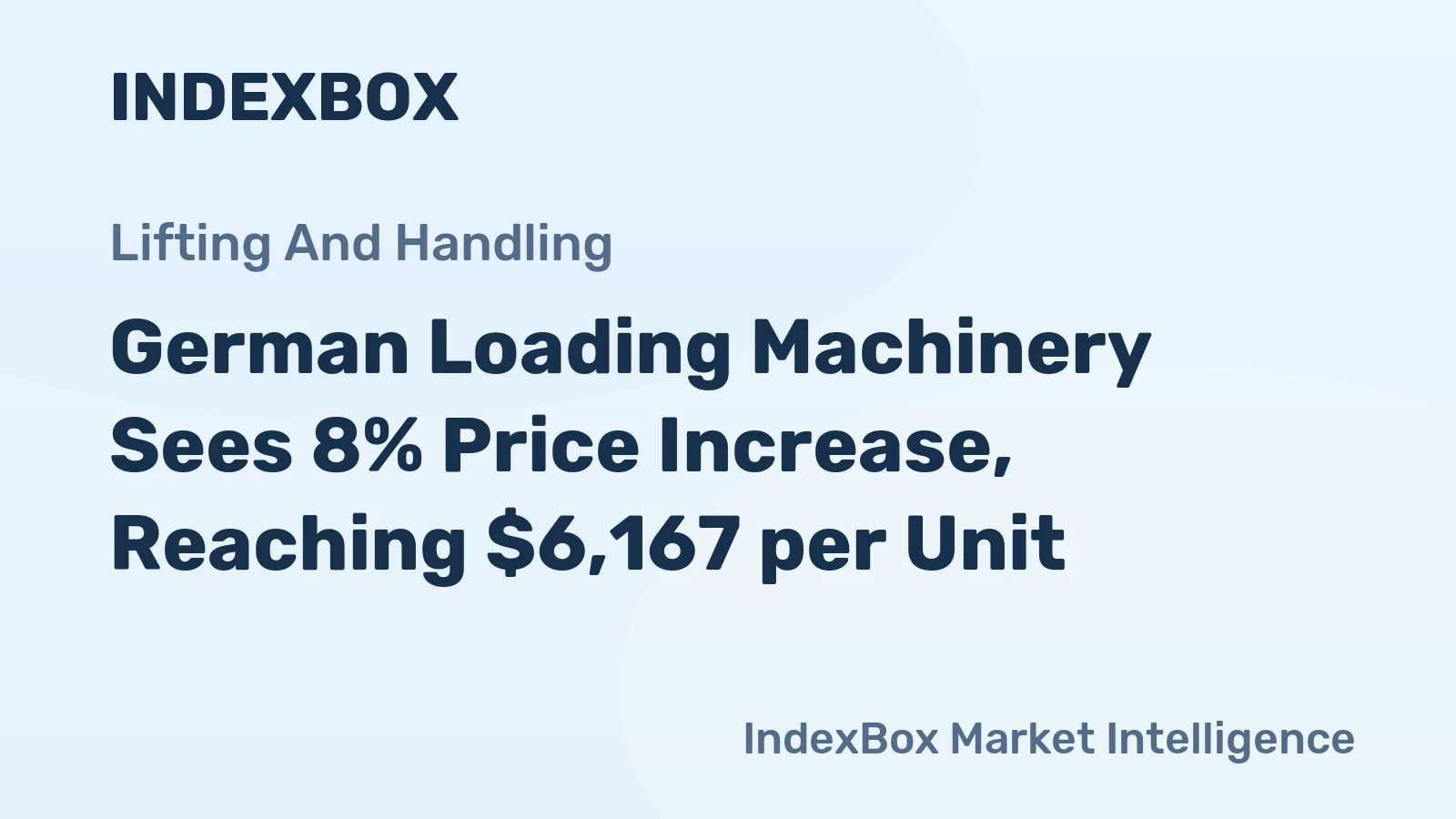 German Loading Machinery Sees 8% Price Increase, Reaching $6,167 per Unit
