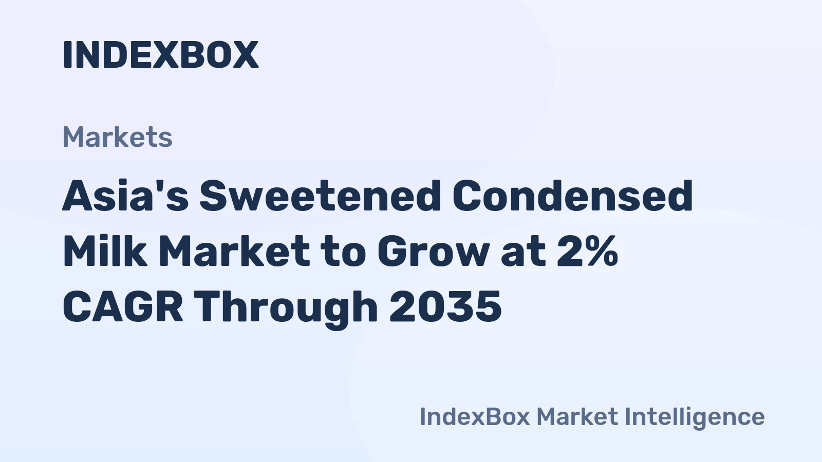 Asia's Sweetened Condensed Milk Market to Grow at 2% CAGR Through 2035