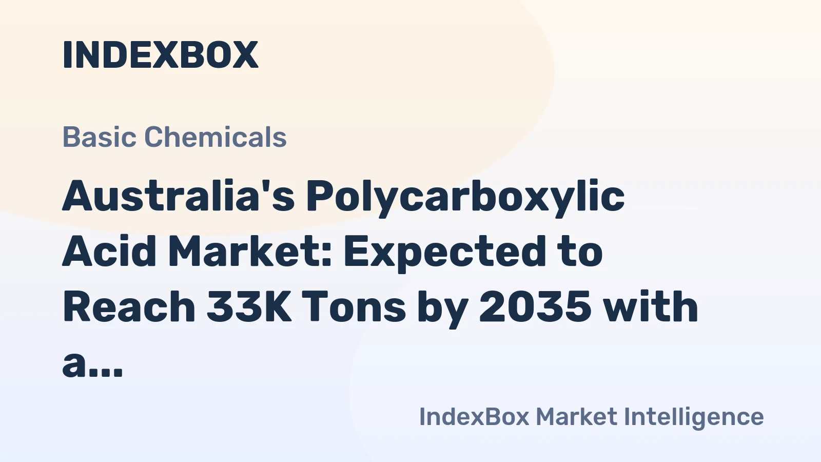 Australia's Polycarboxylic Acid Market: Expected to Reach 33K Tons by 2035 with a Value of $53M