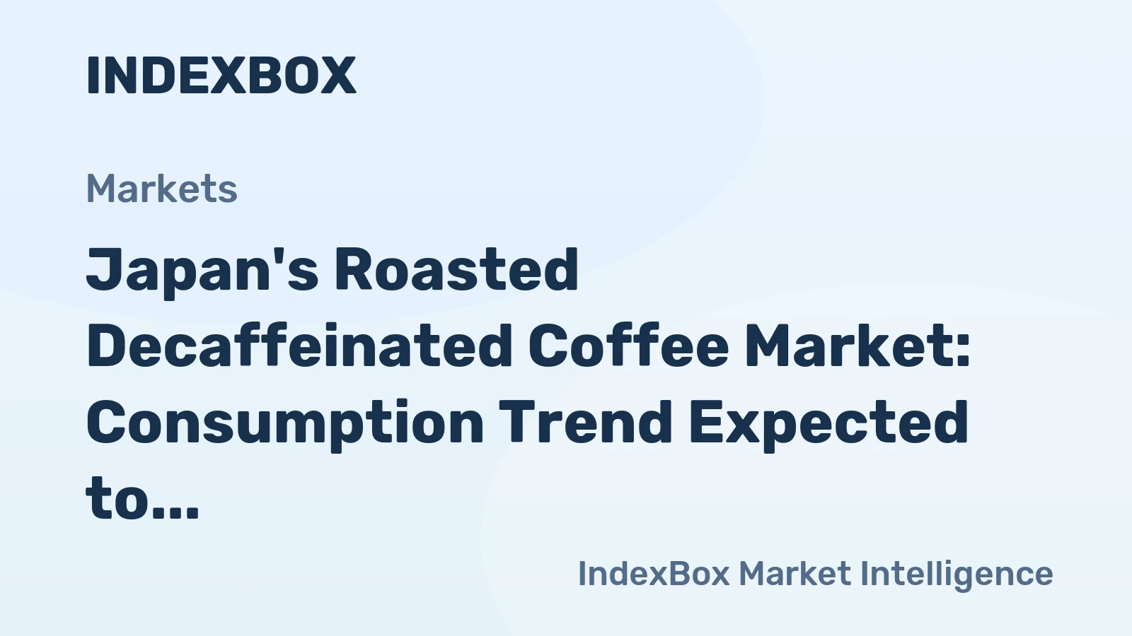 Japan's Roasted Decaffeinated Coffee Market: Consumption Trend Expected to Continue with 425 tons Volume and $8.4M Value by 2035