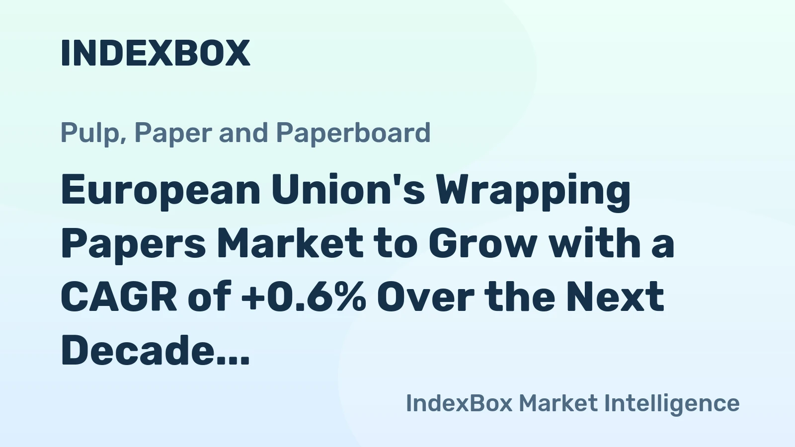 European Union's Wrapping Papers Market to Grow with a CAGR of +0.6% Over the Next Decade