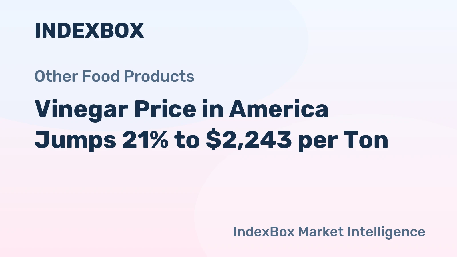 Vinegar Price in America Jumps 21% to $2,243 per Ton