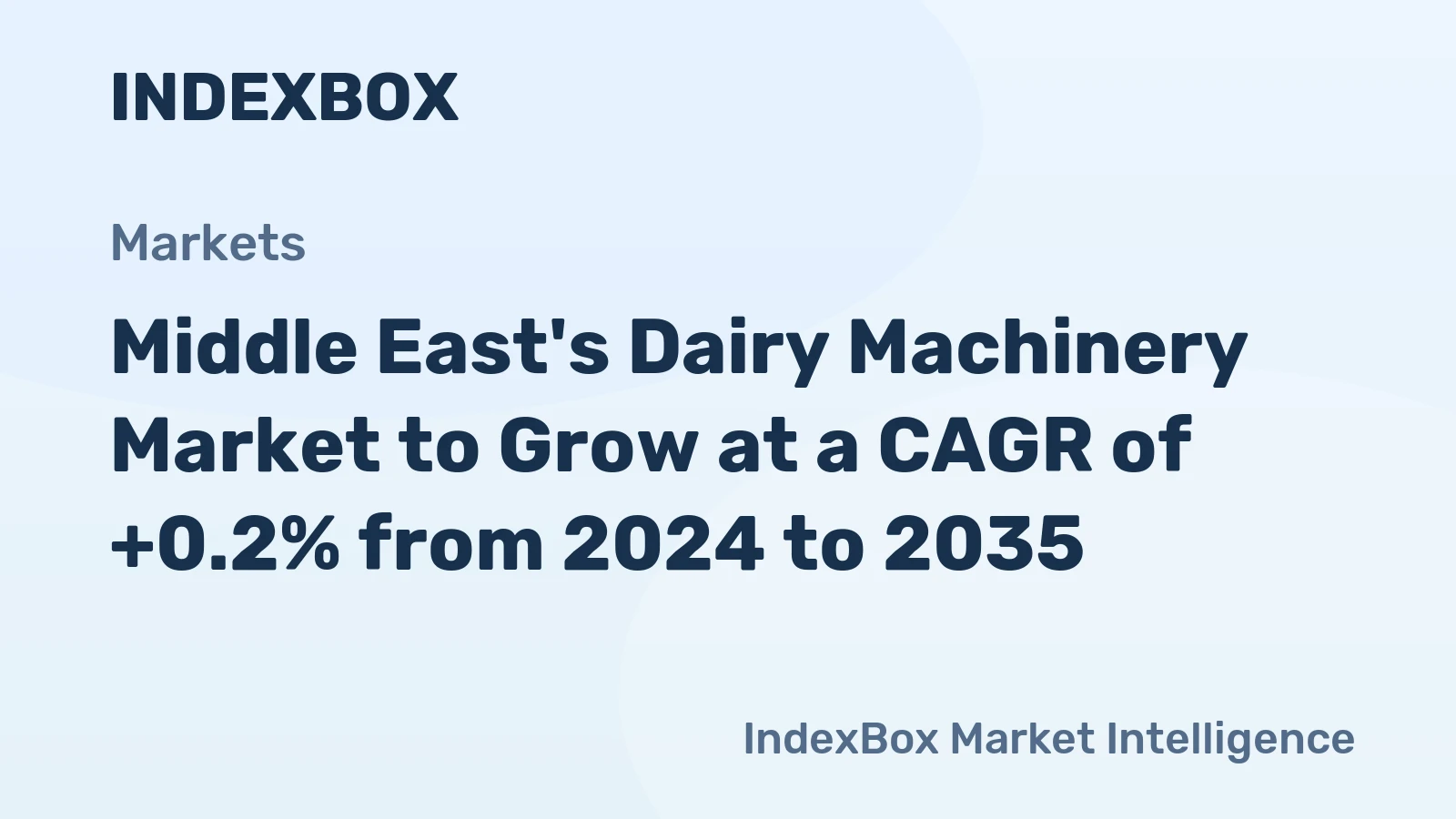 Middle East's Dairy Machinery Market to Grow at a CAGR of +0.2% from 2024 to 2035