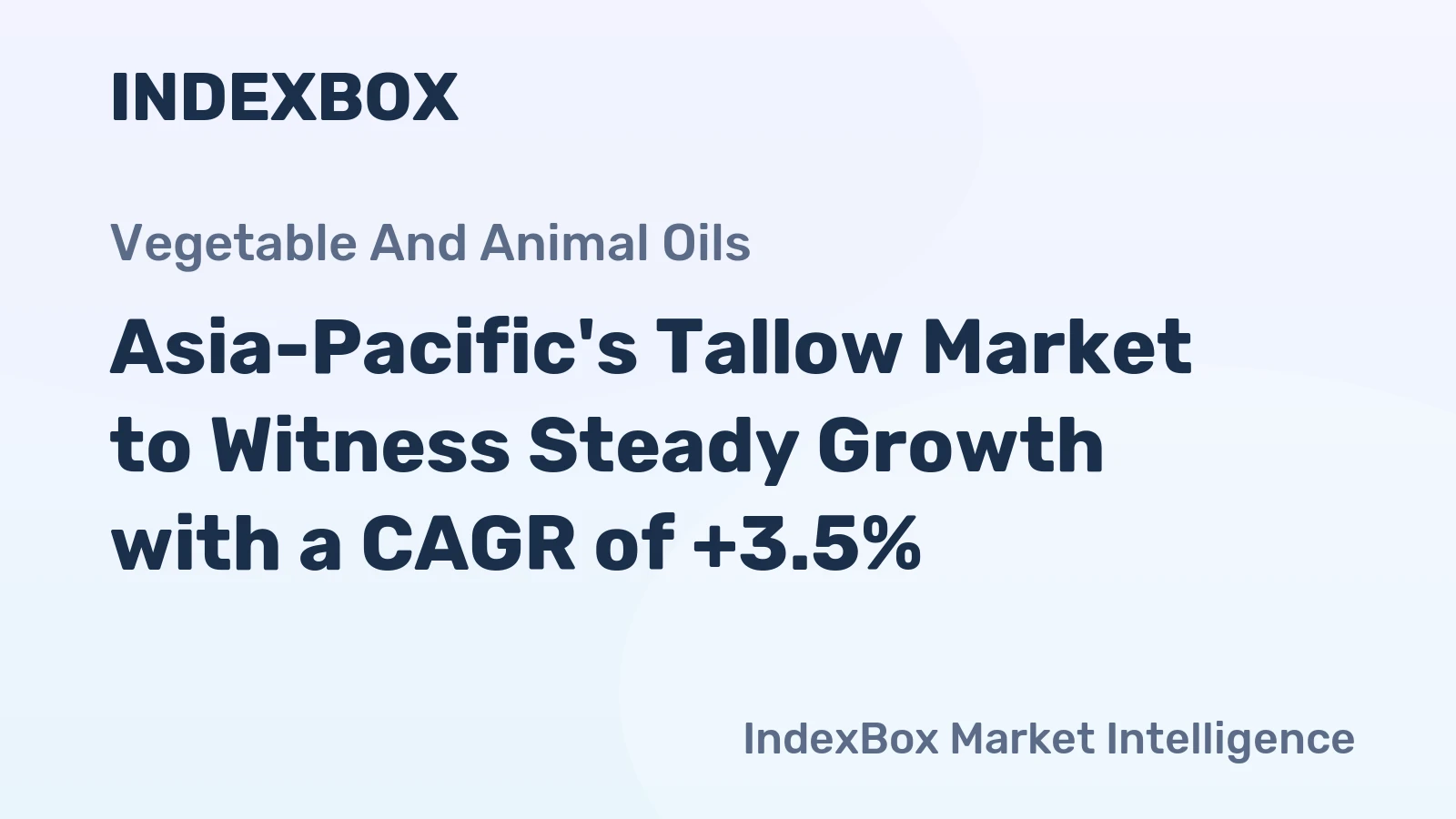 Asia-Pacific's Tallow Market to Witness Steady Growth with a CAGR of +3.5%