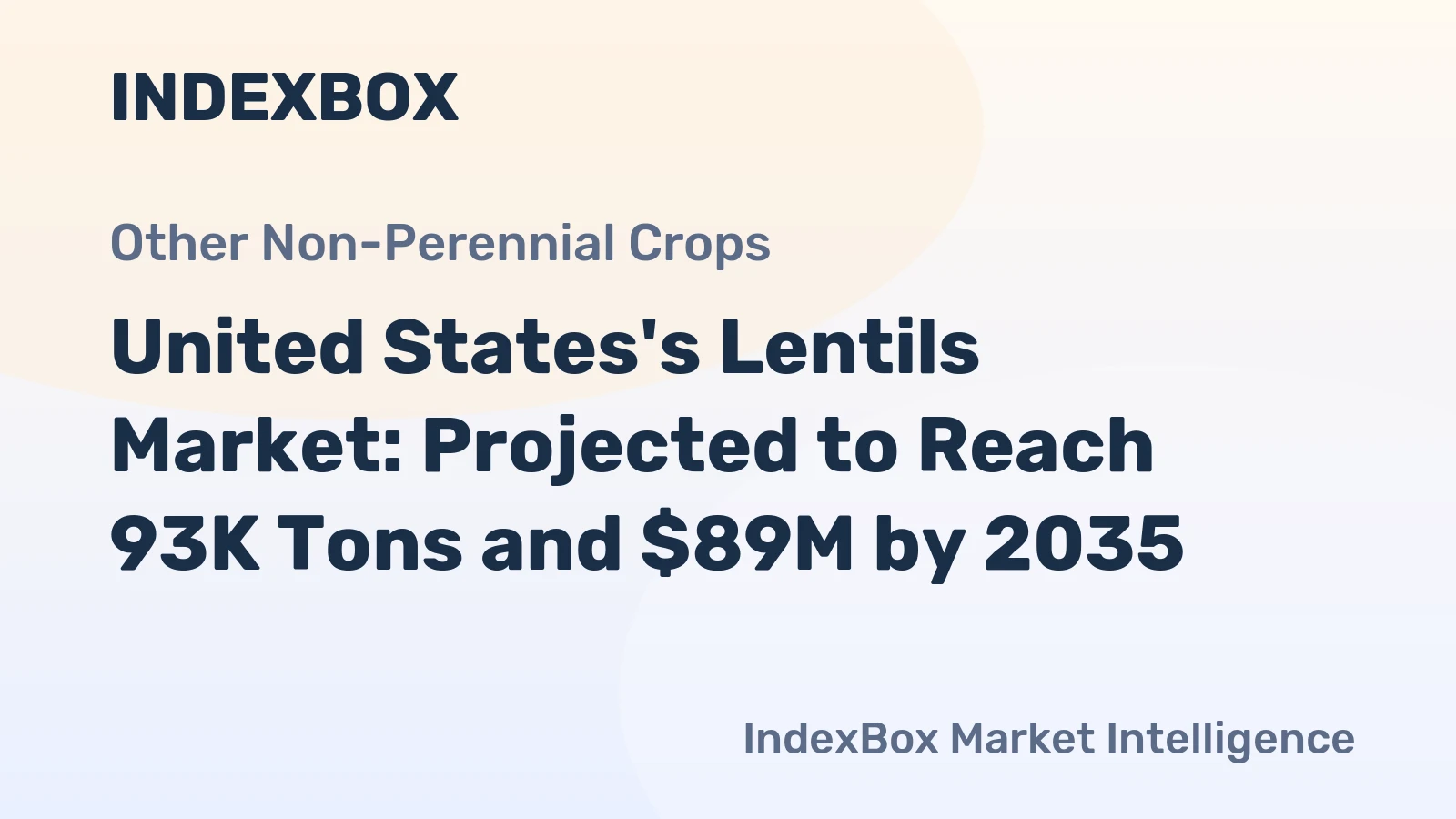 United States's Lentils Market: Projected to Reach 93K Tons and $89M by 2035