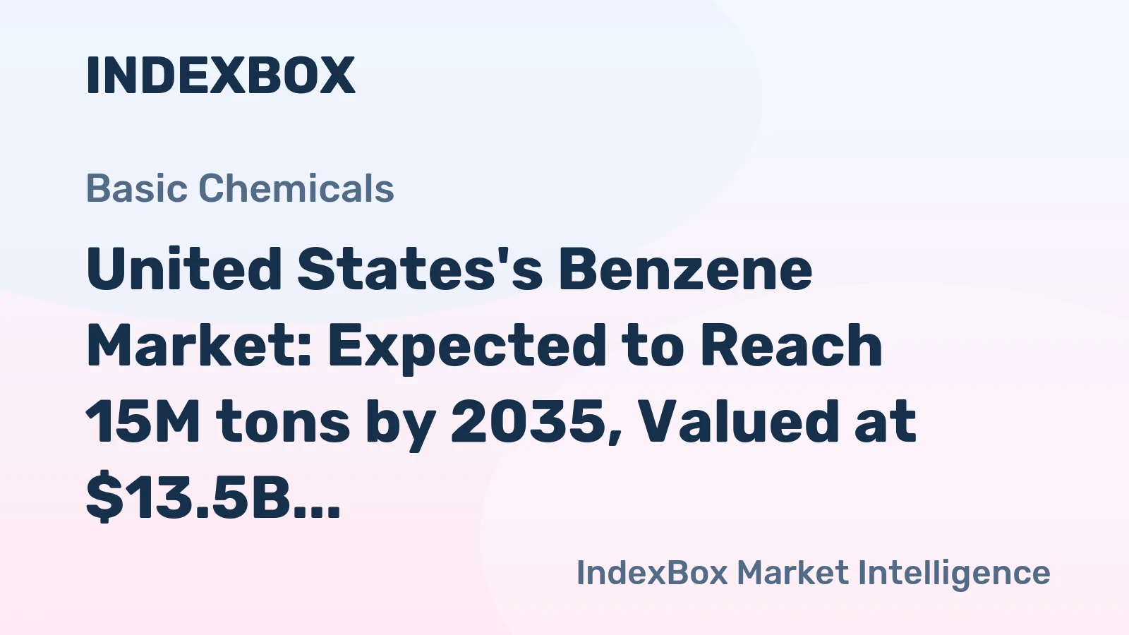 United States's Benzene Market: Expected to Reach 15M tons by 2035, Valued at $13.5B