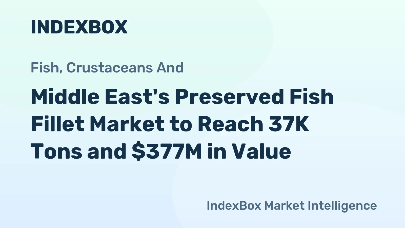 Middle East's Preserved Fish Fillet Market to Reach 37K Tons and $377M in Value