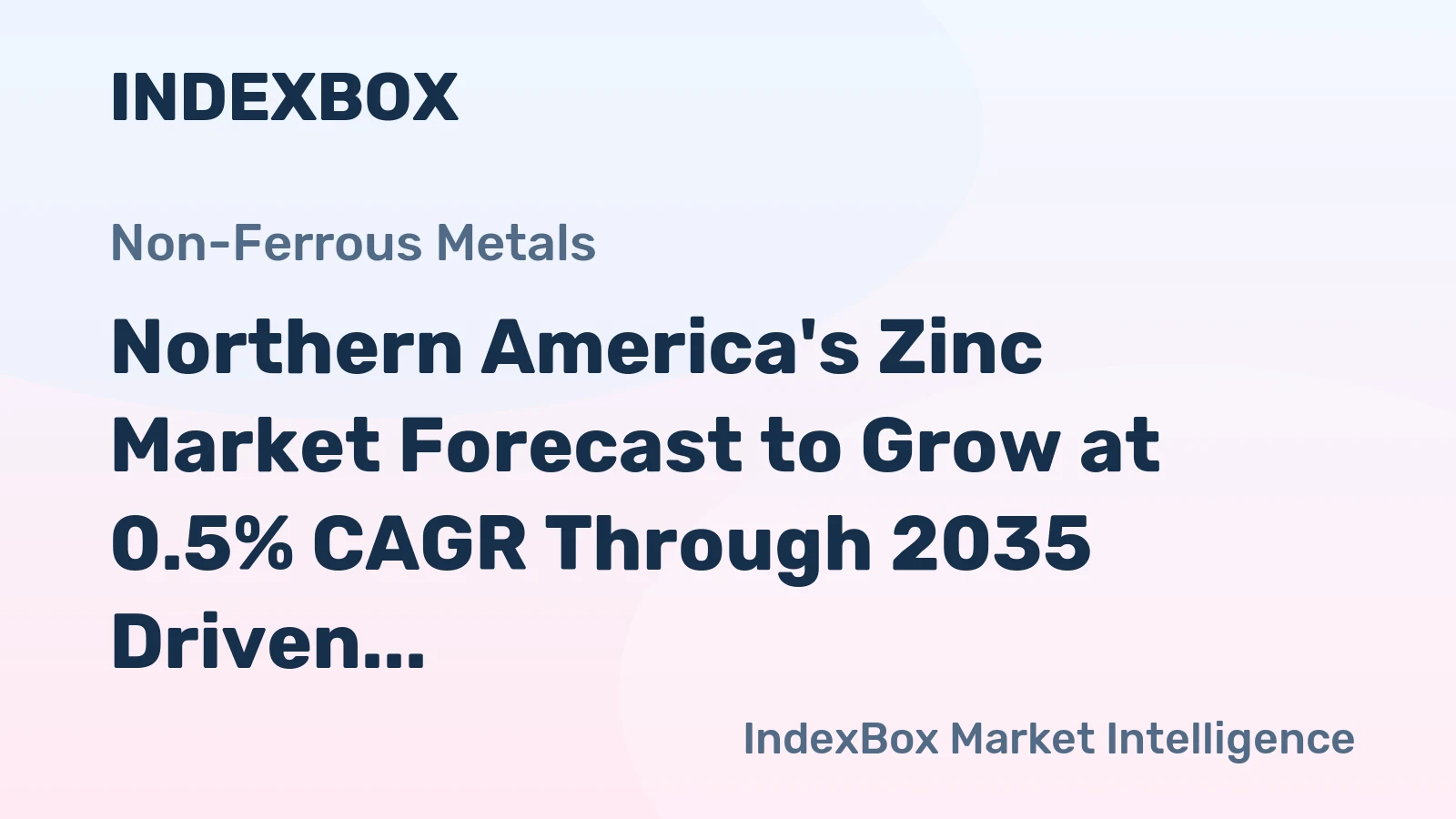Northern America's Zinc Market Forecast to Grow at 0.5% CAGR Through 2035 Driven by US Demand