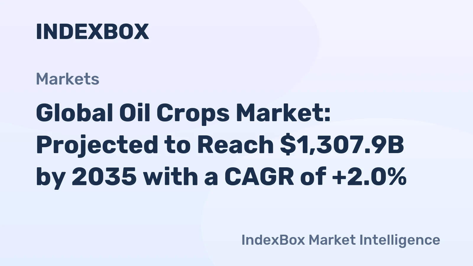 Global Oil Crops Market: Projected to Reach $1,307.9B by 2035 with a CAGR of +2.0%