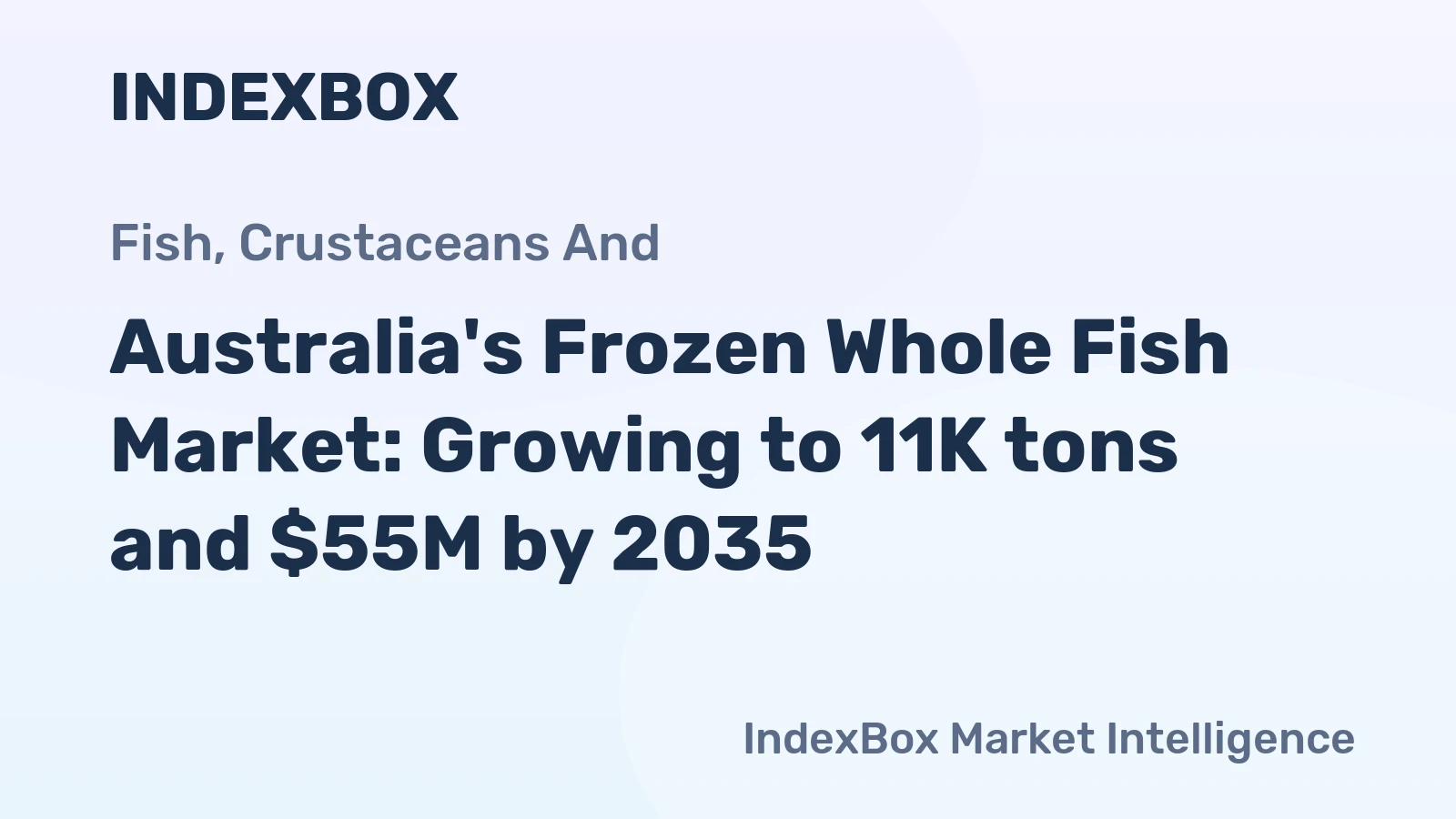 Australia's Frozen Whole Fish Market: Growing to 11K tons and $55M by 2035