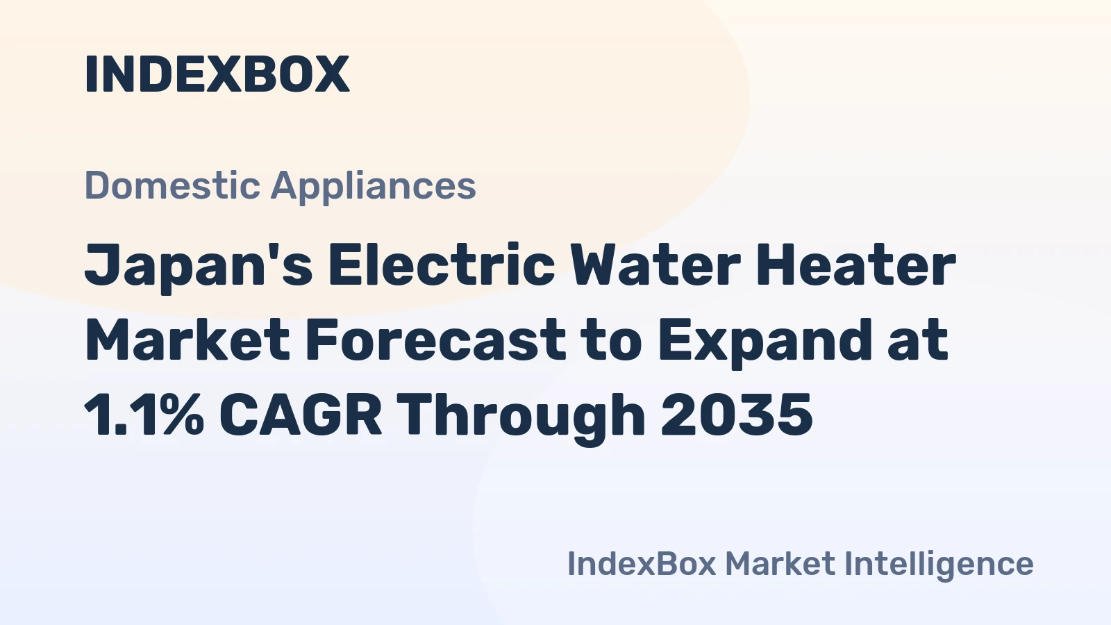 Japan's Electric Water Heater Market Forecast to Expand at 1.1% CAGR Through 2035