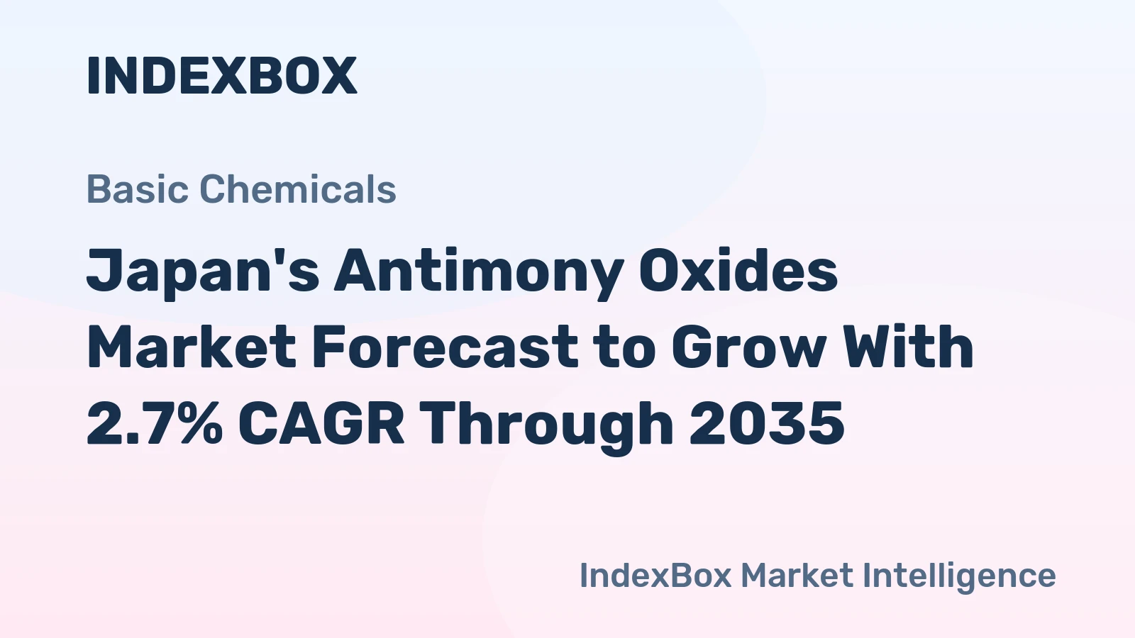 Japan's Antimony Oxides Market Forecast to Grow With 2.7% CAGR Through 2035