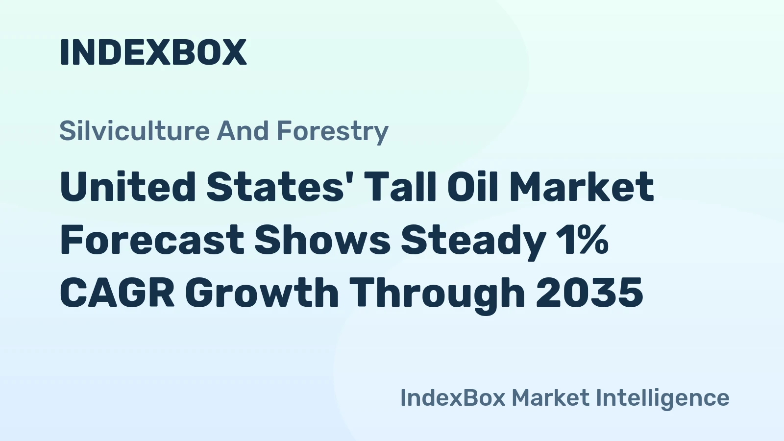 United States' Tall Oil Market Forecast Shows Steady 1% CAGR Growth Through 2035